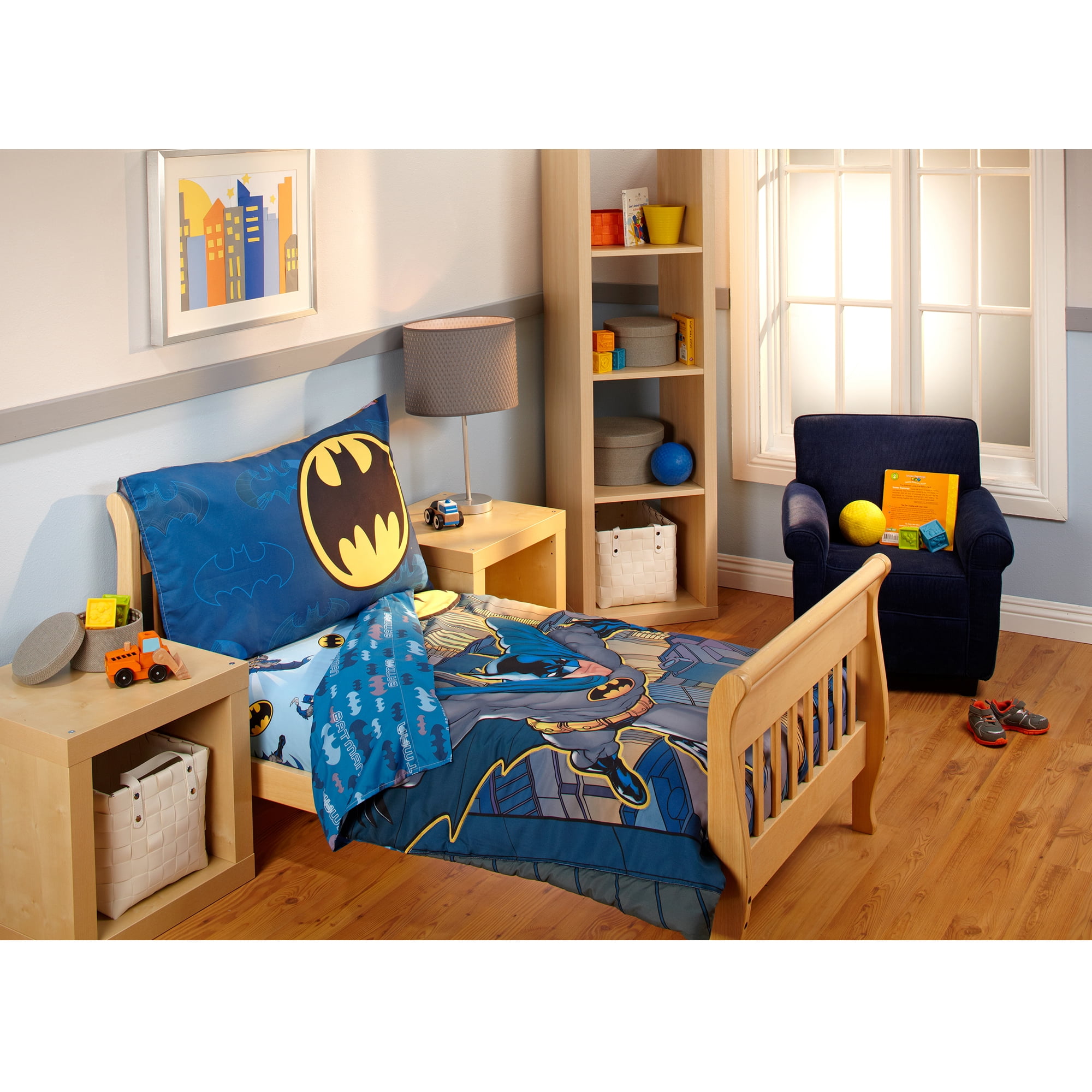 Warner Bros. Batman 3-Piece Toddler Bedding Set with BONUS Matching ...