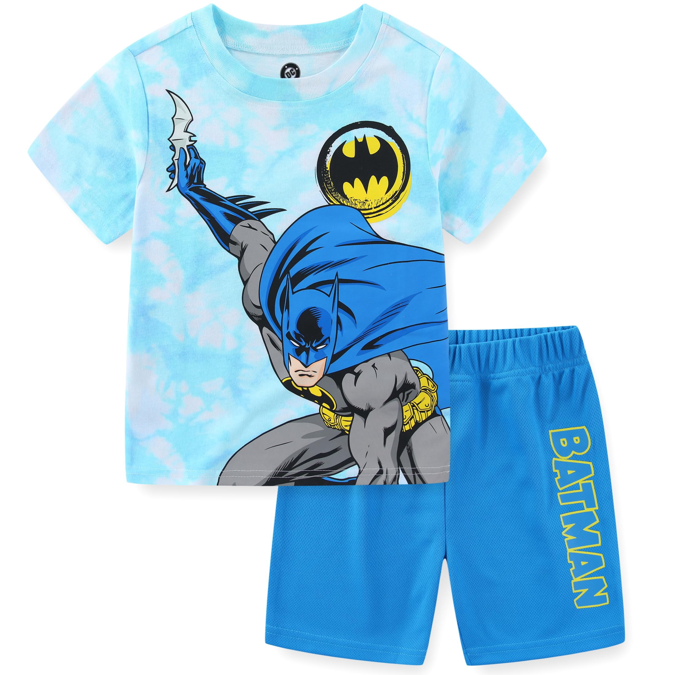 Warner Bros. Batman Short Sleeve T-Shirt and Mesh Short Set (Boys), 2 ...