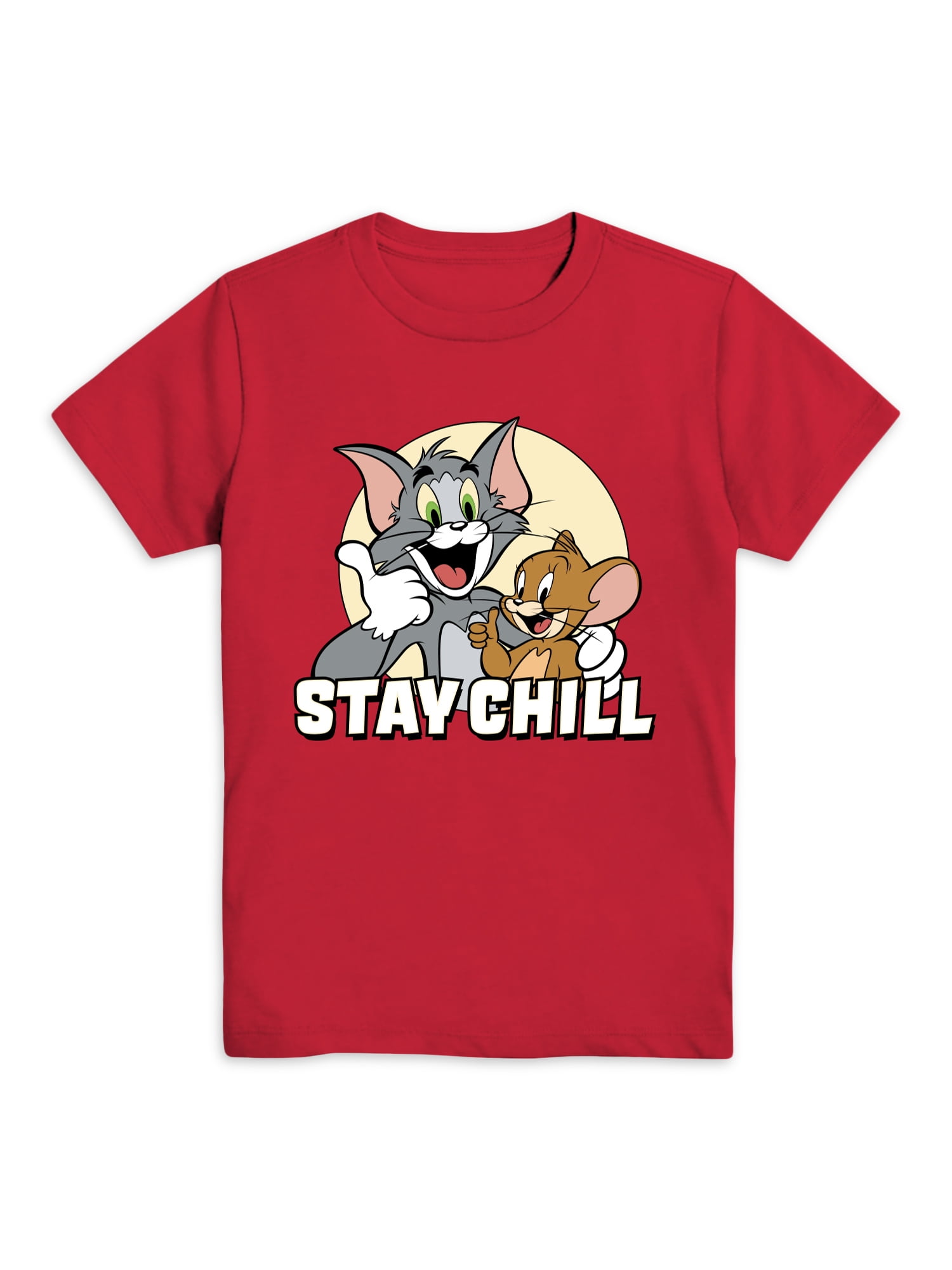 Warner Bros. Boys Tom & Jerry Boys Stay Chill, Crew Neck, Short Sleeve ...