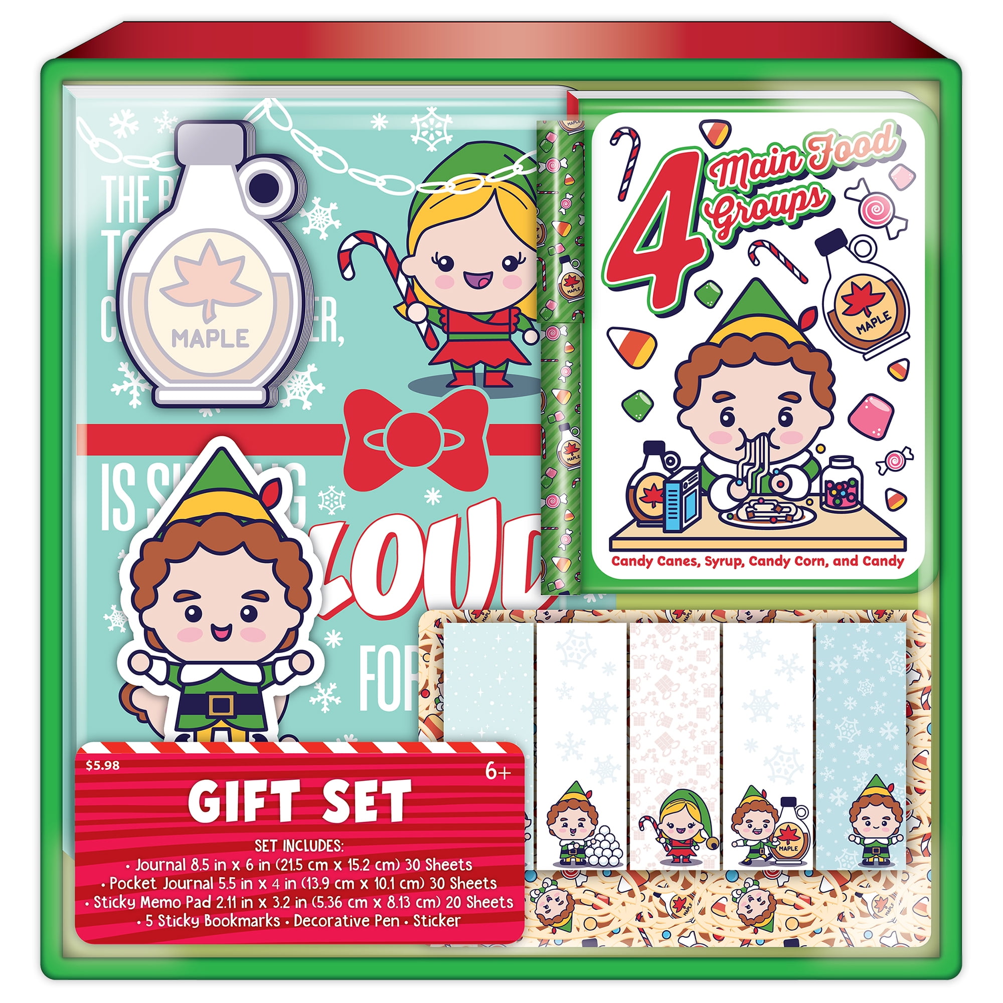 Warner Bros. Elf the Movie Christmas Journal Gift Set, 6 Pieces ...