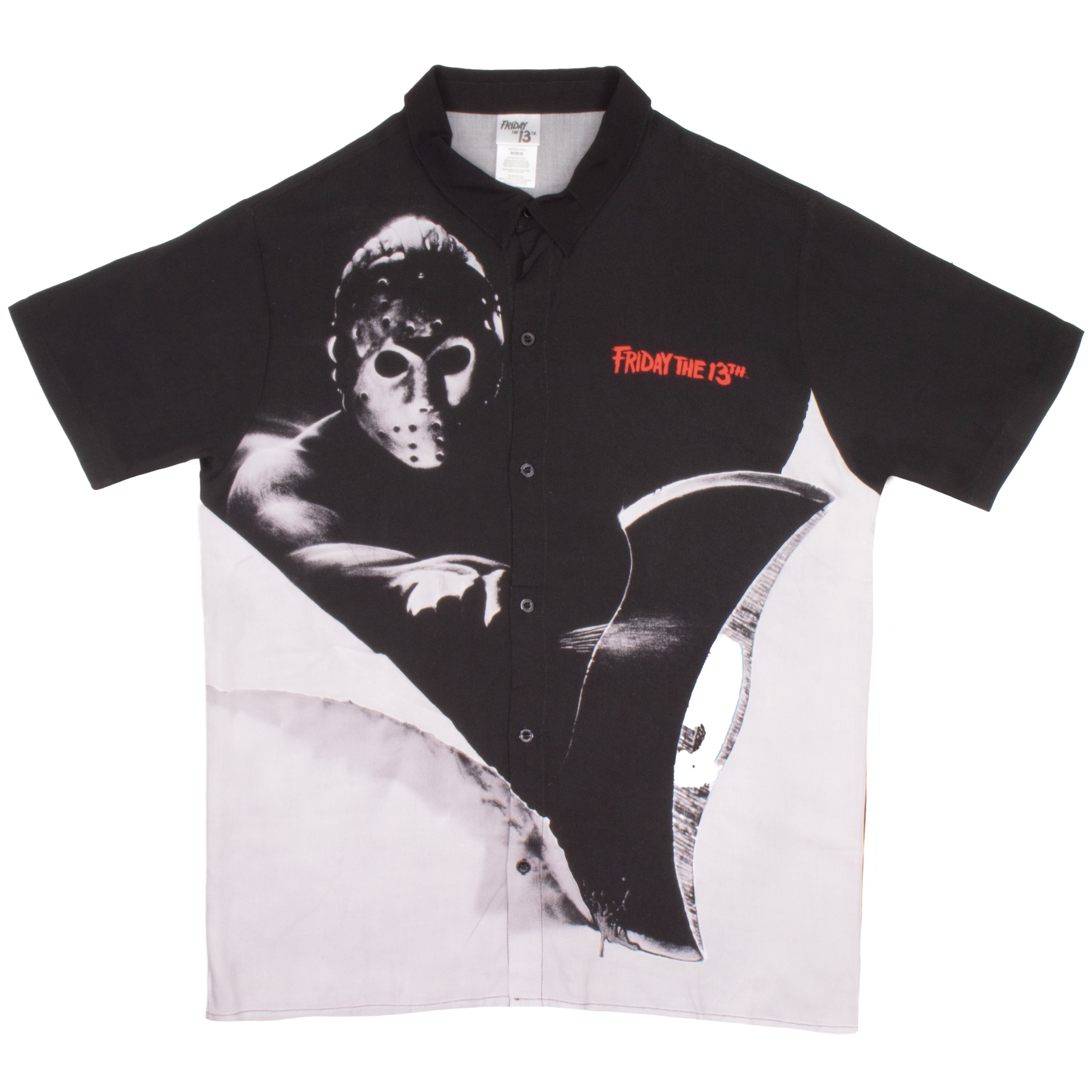 Warner Bros Friday the 13th Mens Button Down Silhouette Shirt Jason ...