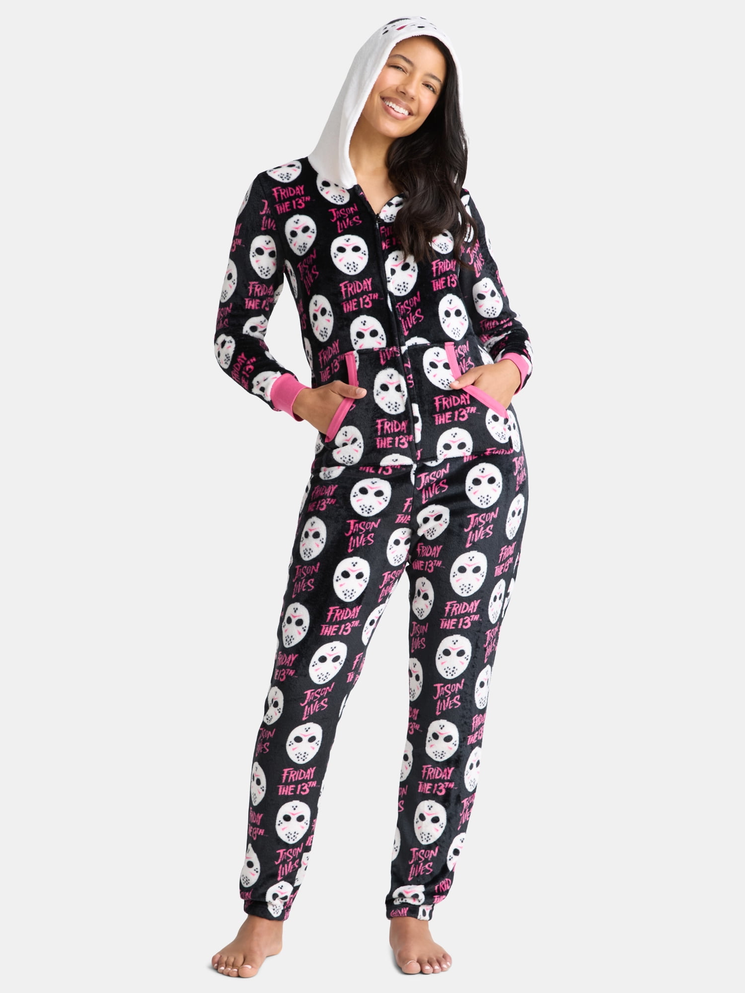 Warner Bros Friday the 13th Women's Jason Graphic Union Suit, Sizes XS ...