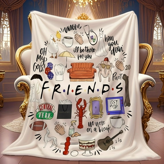 Warner Bros Friends TV Show Blanket - Central Perk Official Throw, Joey ...