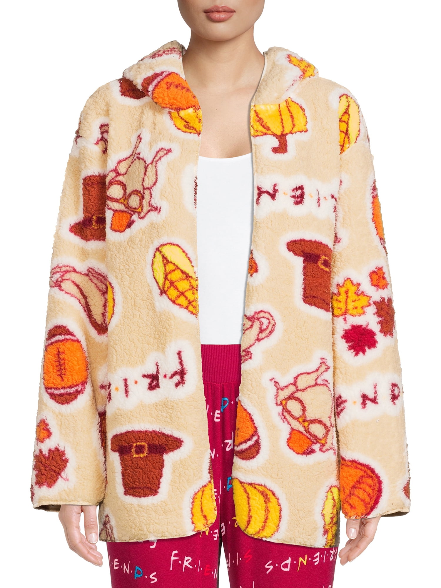Warner Bros. Friends Women's and Women's Plus Hooded Sleep Cardigan ...