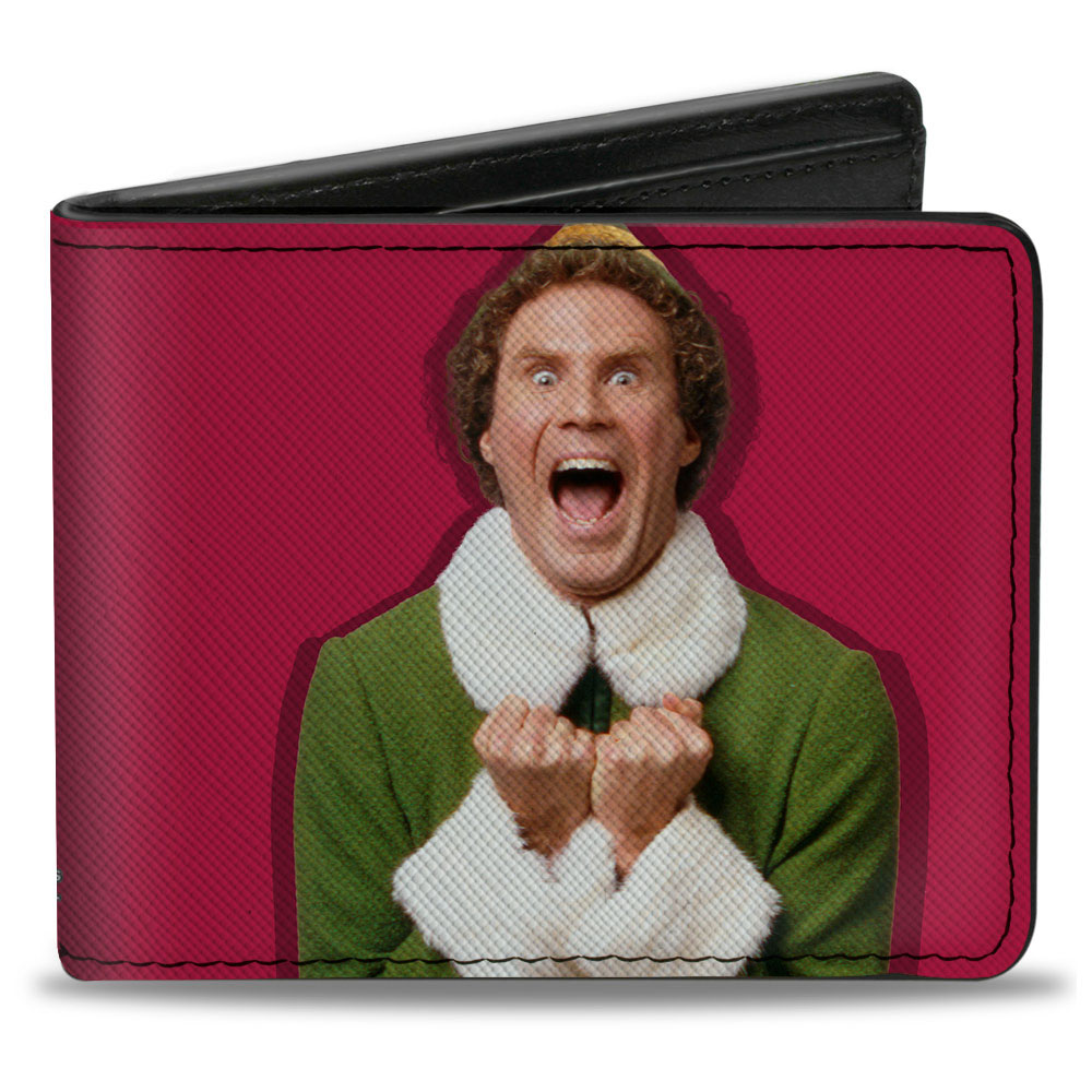 Warner Bros. Holiday Movies Wallet, Bifold, Elf Buddy the Elf Screaming Pose with Muggins Quote ...