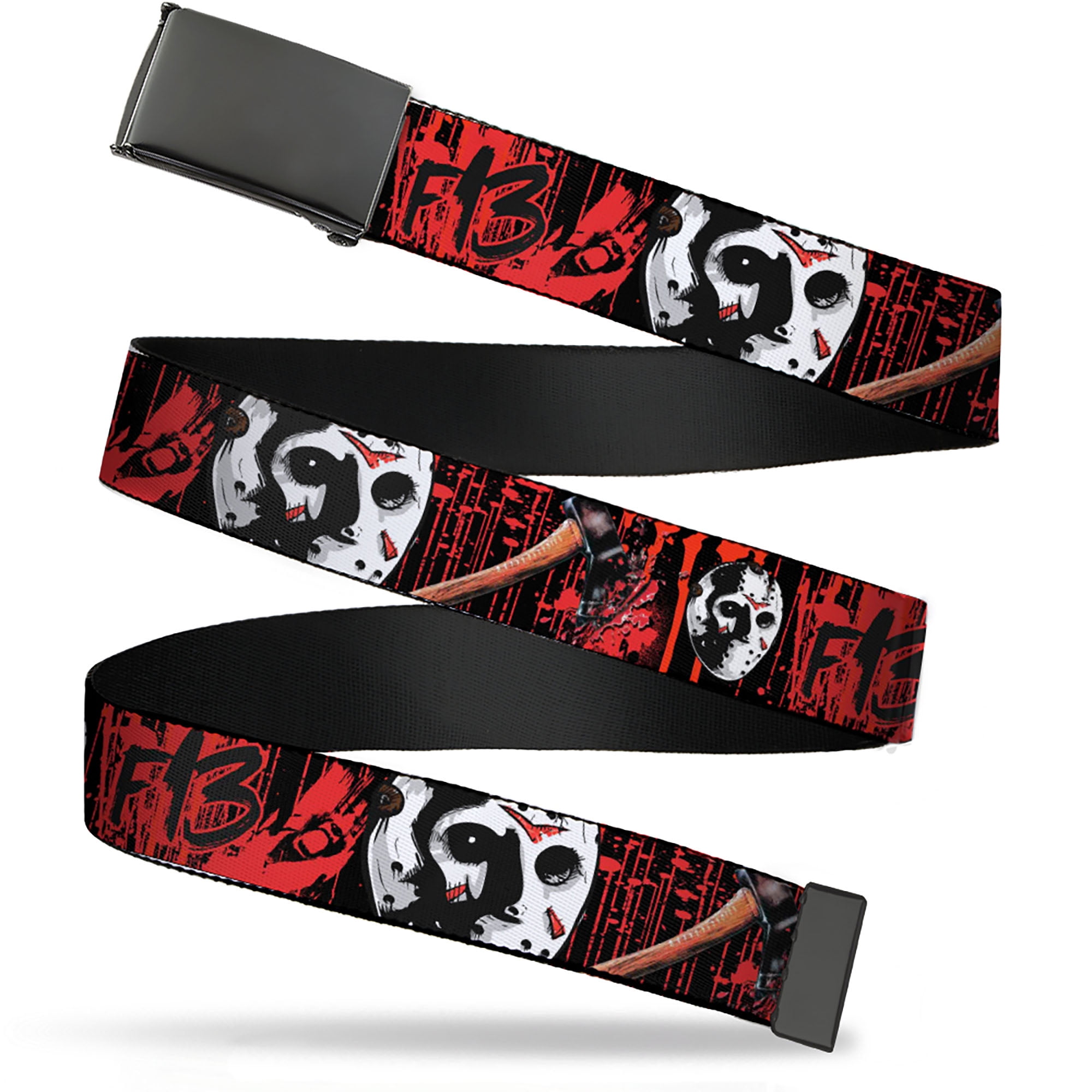 Warner Bros. Horror Movies Belt, Flip Web Belt Friday the 13th Jason ...