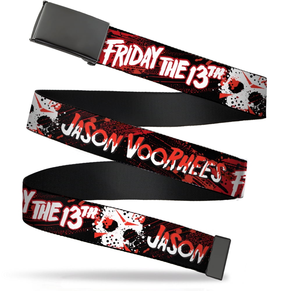 Warner Bros. Horror Movies Belt, Flip Web Belt Friday the 13th Jason ...