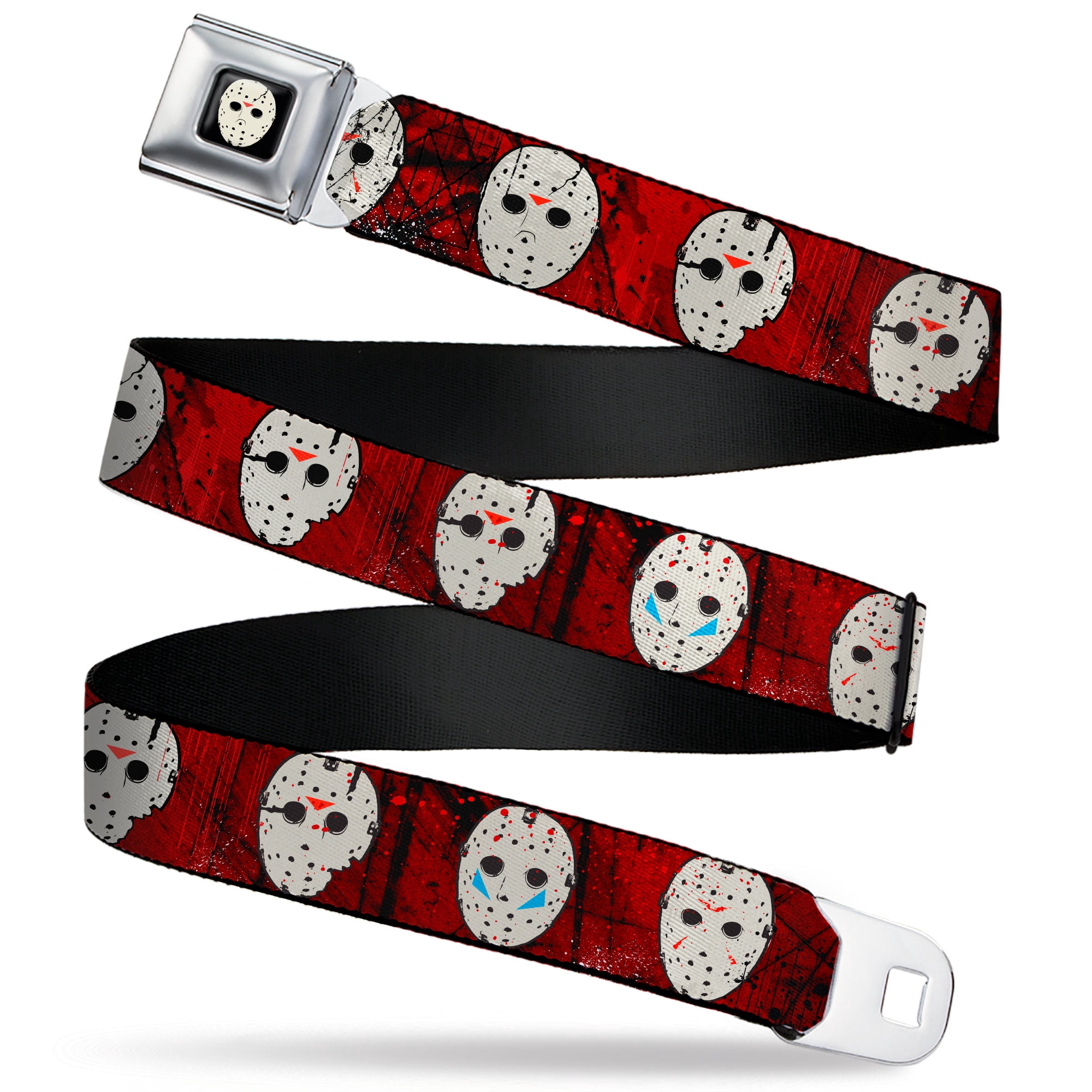 Warner Bros. Horror Movies Belt, Seatbelt Buckle Belt, Friday the 13th ...