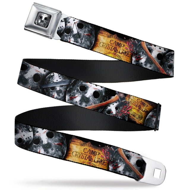 Warner Bros. Horror Movies Belt, Seatbelt Buckle Belt, Friday the 13th ...