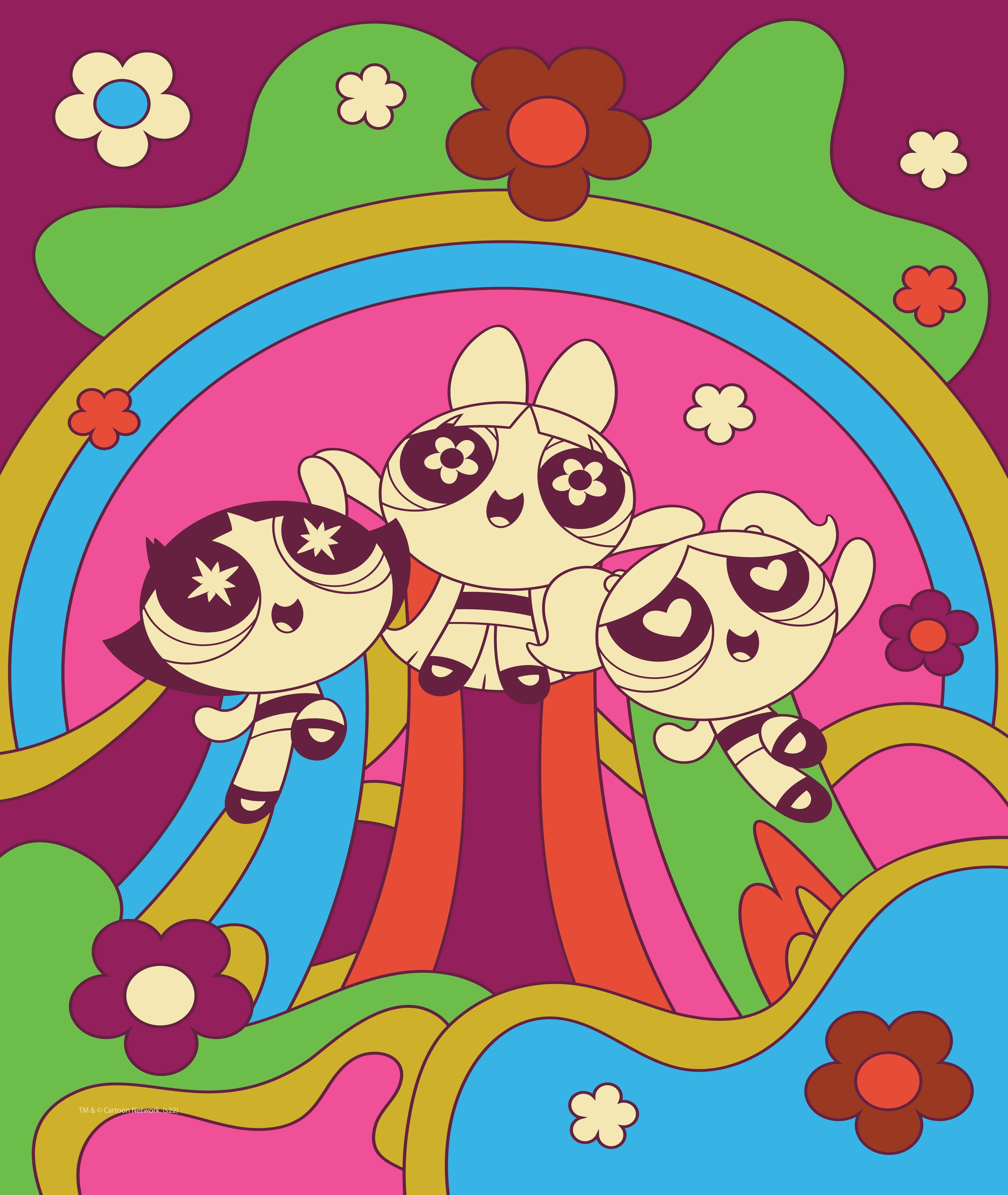 Warner Bros Powerpuff Girls 70S Style Puffs Kids Silk Touch Throw ...