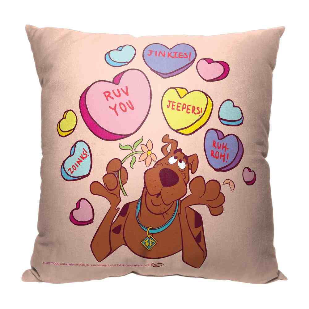 Warner Bros Scooby Doo Candy Hearts Kids Printed Throw Pillow - Walmart.com