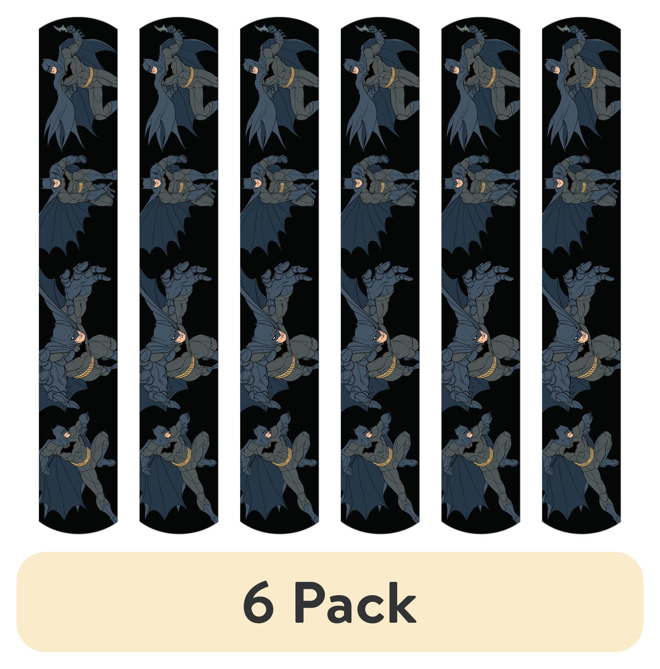 (6 pack) Warner Bros. Unisex Multi-Color Batman Unisex Slap Bracelet ...