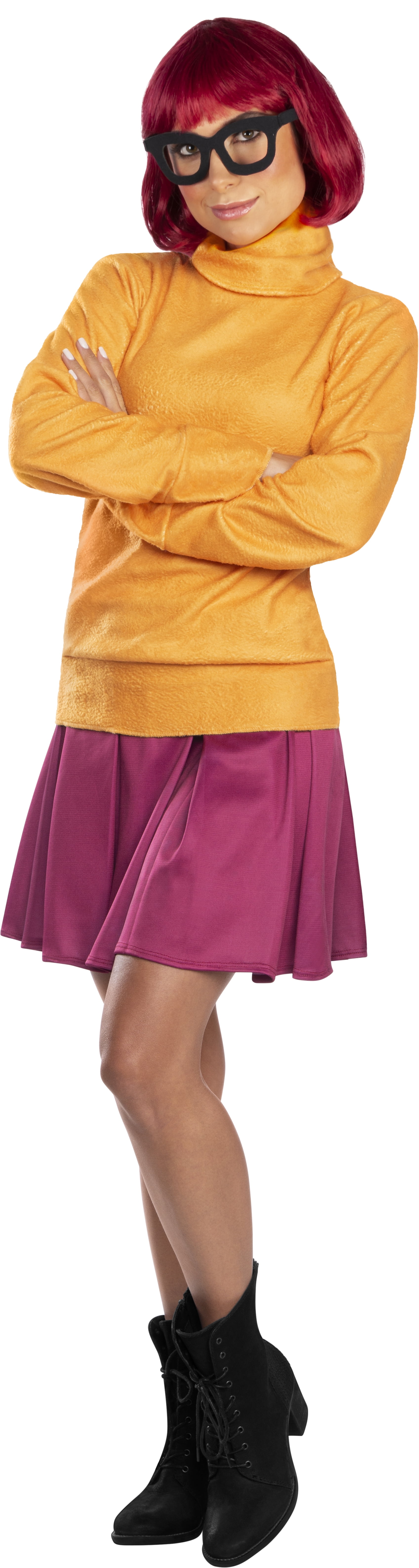 Warner Bros. Velma Fancy-Dress Costume for Adults with Signature Look ...