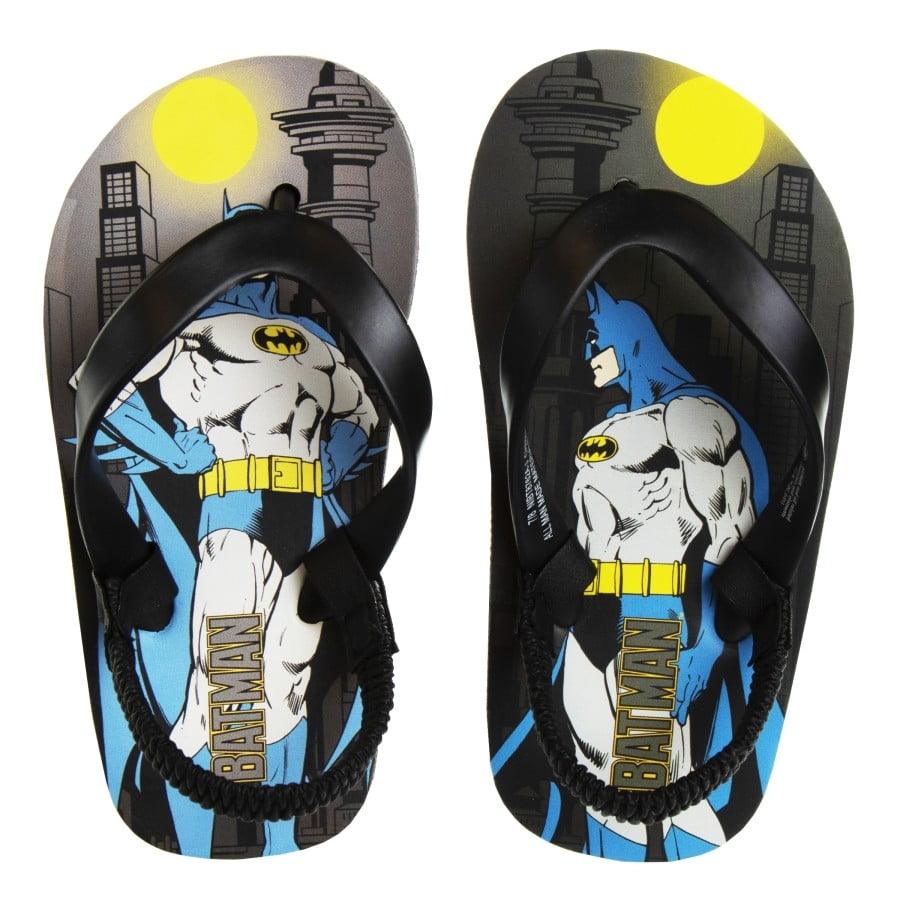 Warner Brothers Batman Boys Flip Flops. (Toddler/Little Kids) - Navy ...