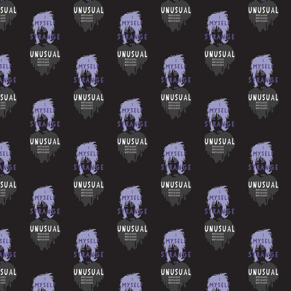 Warner Brothers Beetlejuice Lydia Deetz Black 100% Cotton Sold by The ...