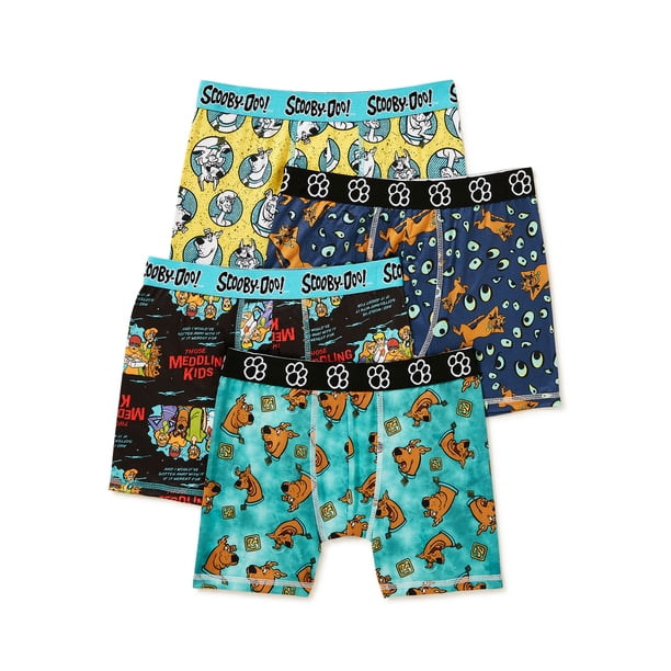 Warner Brothers Boys Scooby Doo Boxer Briefs, 4-Pack, Sizes 4-14 ...