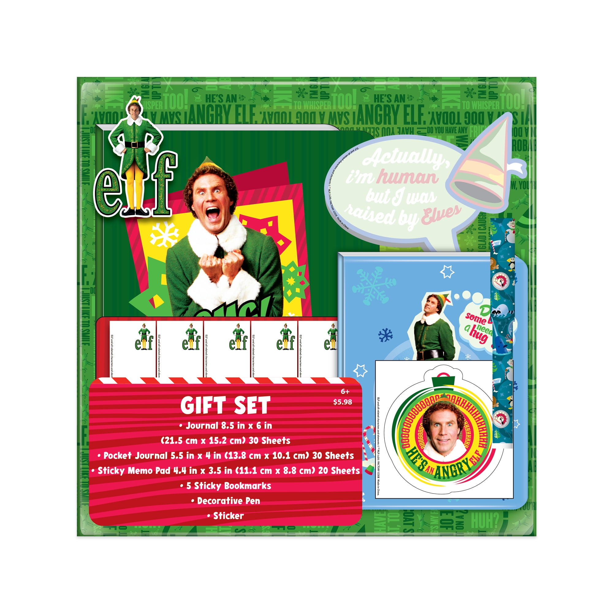 Warner Brothers Elf Movie Christmas Gift Set, Includes 2 Journals ...