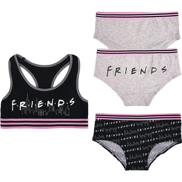 Warner Brothers Girls Underwear Multipack, Friends Bra Set 3pk, 8 ...