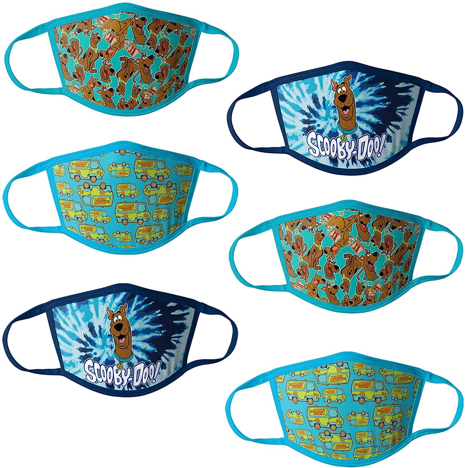 Warner Brothers Kids' Scooby Doo Reusable Mask Multipack, AdultScooby6 ...