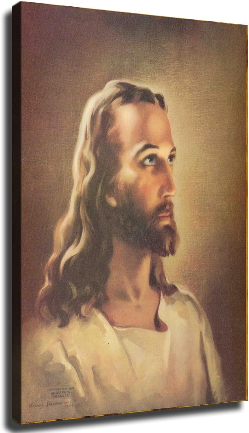 Warner Sallman Head of Christ Jesus Poster Canvas Print Wall Art ...