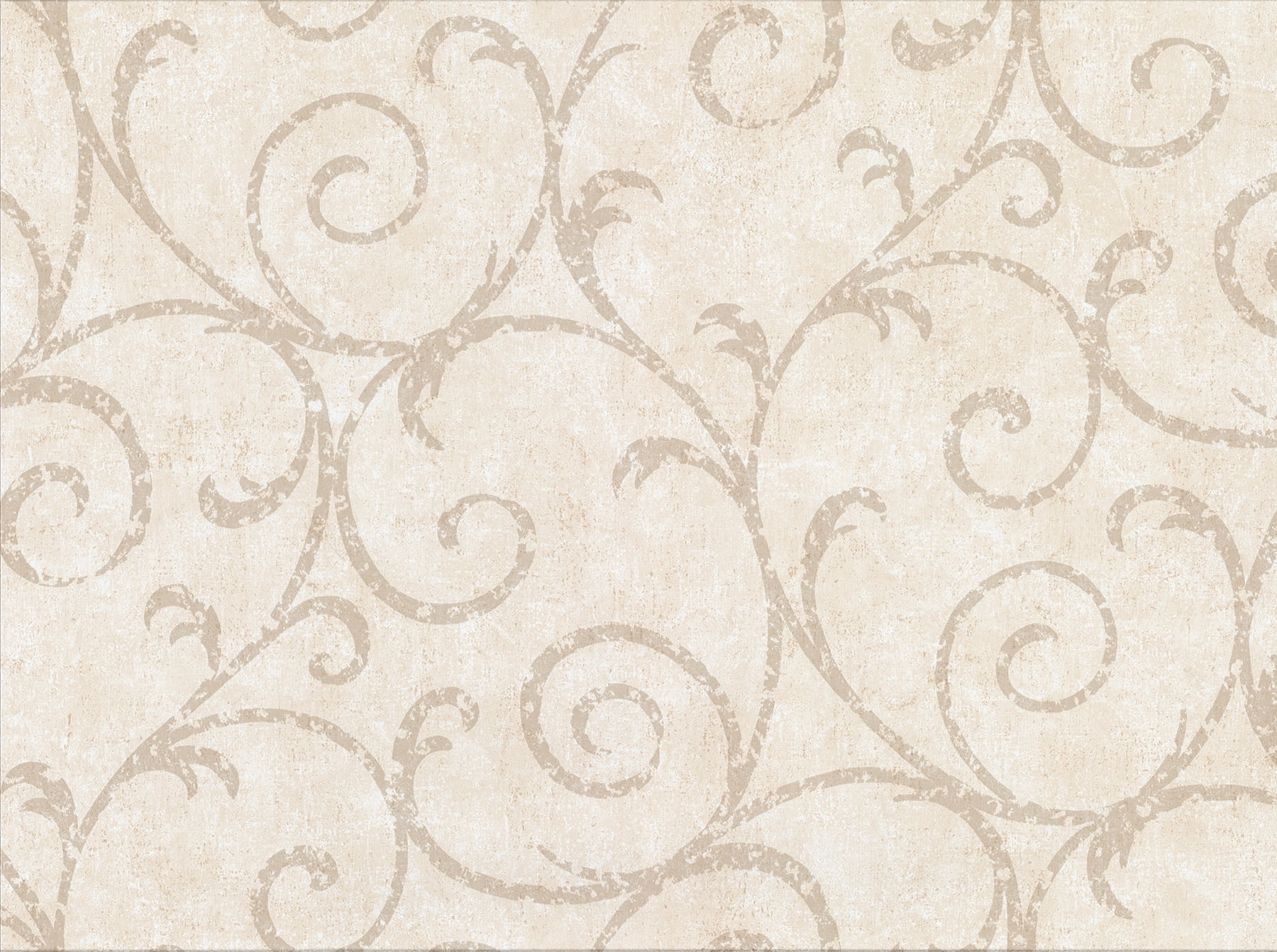 Warner Textures Sansa Cream Plaster Scroll Wallpaper, 27-in by 27-ft ...