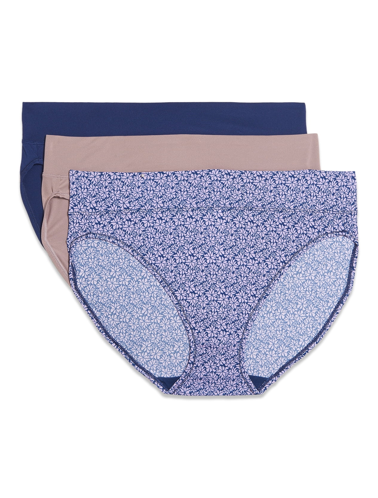 Warners Blissful Benefits Micro Hi-Cut 3Pk, Mid Waist with Full Back ...