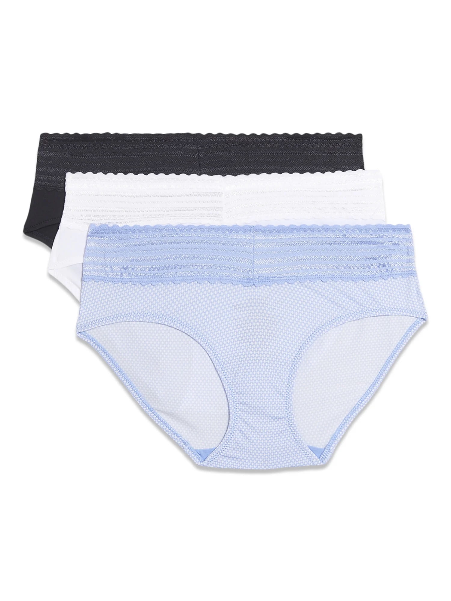 Warners Blissful Benefits Micro Lace Hipster 3Pk, Lightweight ...