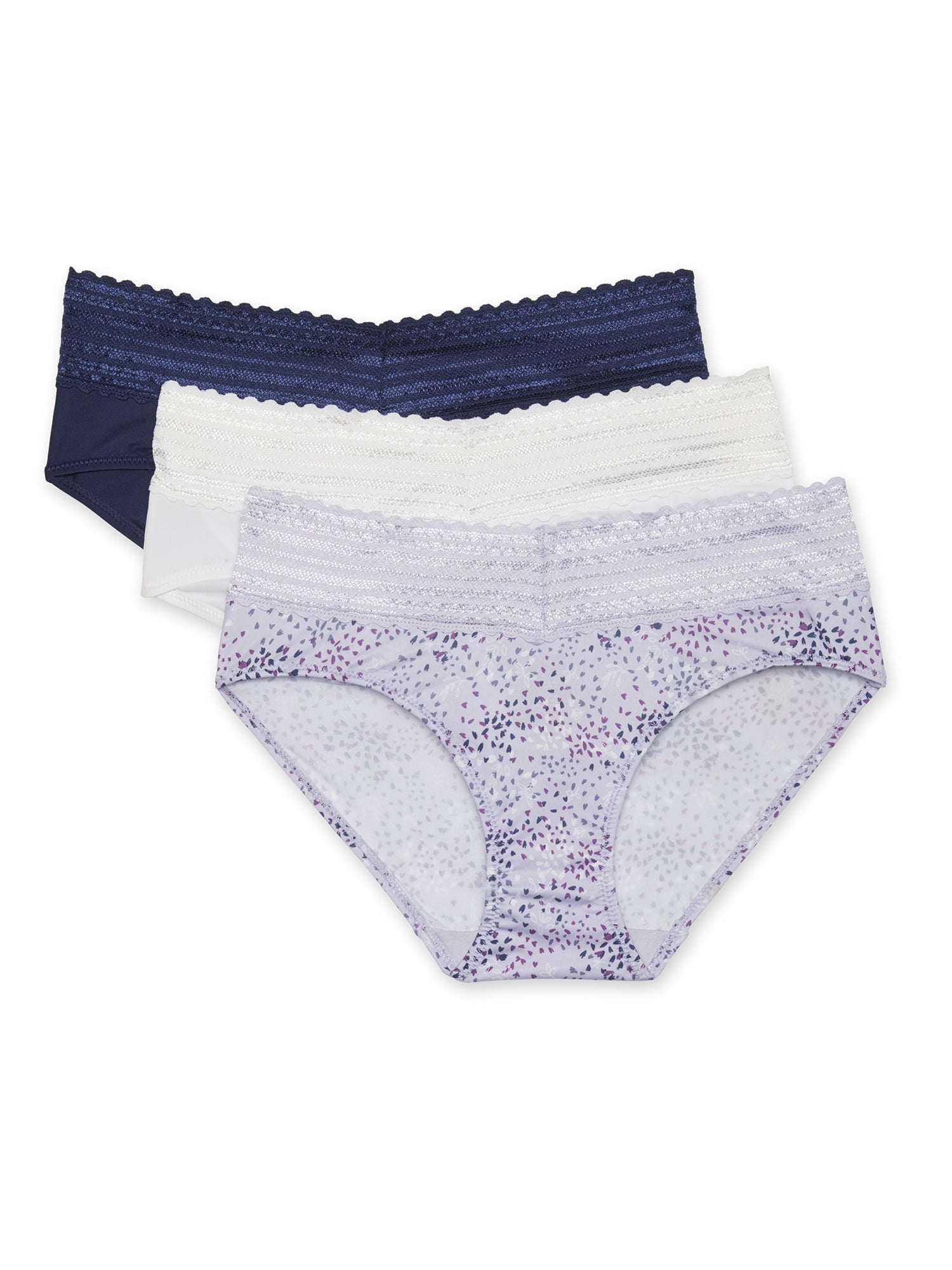 Warner's Blissful Benefits Microfiber Lace Hipster Panties 3Pk ...