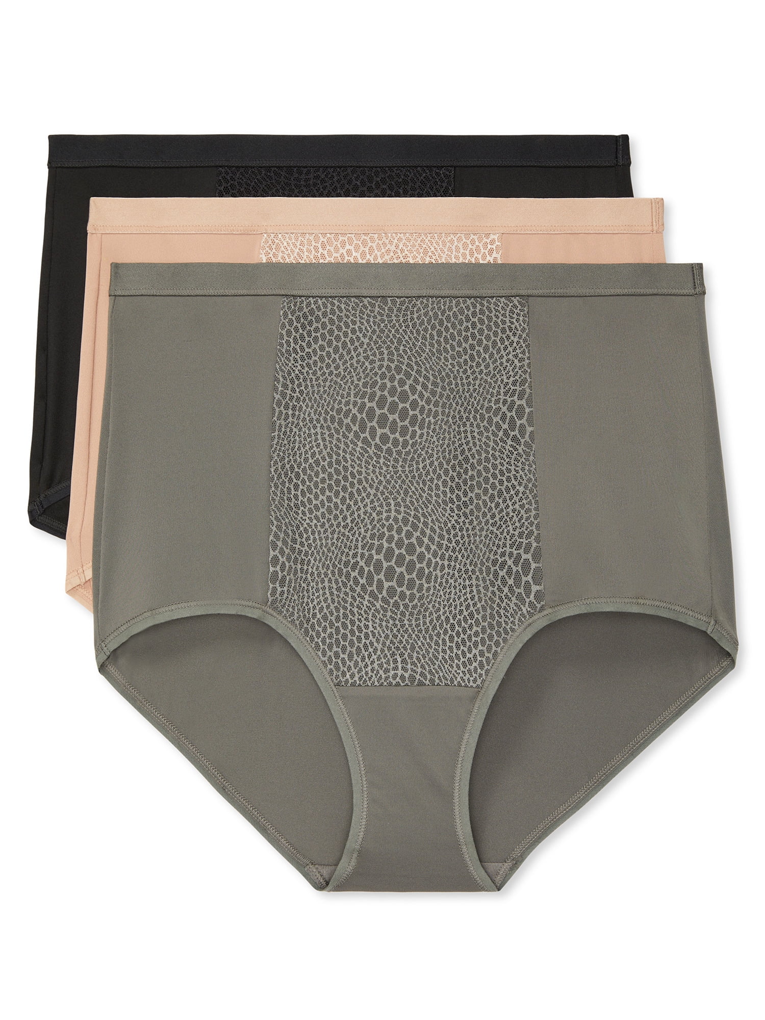 Warners Blissful Benefits Tummy Smoother Brief 3pk Full Coverage Cotton ...