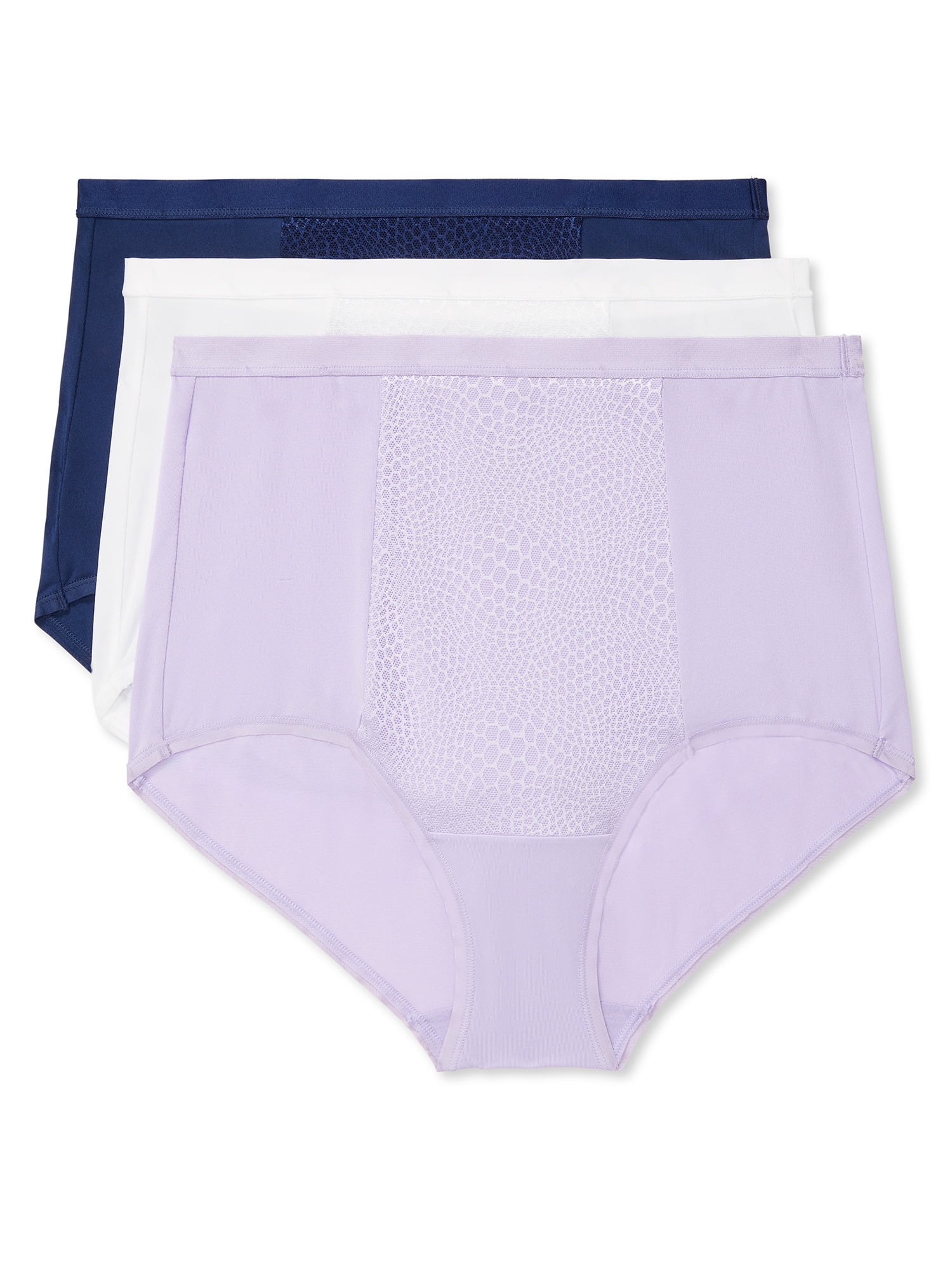 Warners Blissful Benefits Tummy Smoothing Microfiber Brief 3-Pack for ...