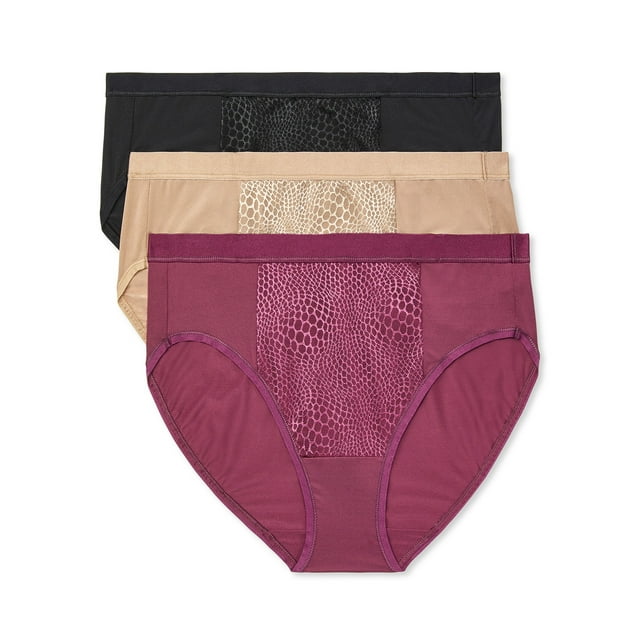 Warners Blissful Benefits Tummy Smoothing Microfiber Hi Cut 3 Pack