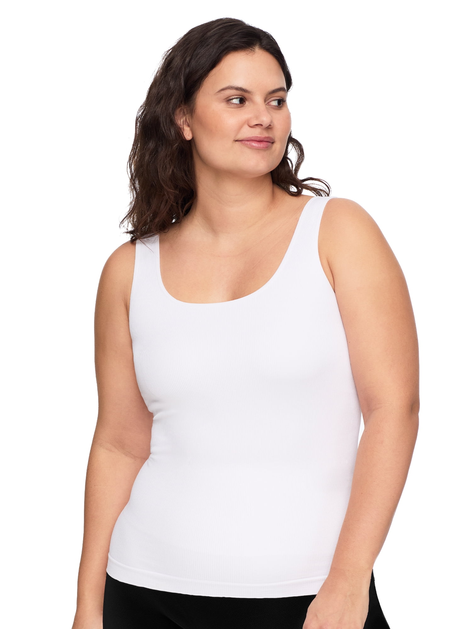 Warners Blissful Benefits Women's Seamless Smoothing Tank with Inner ...