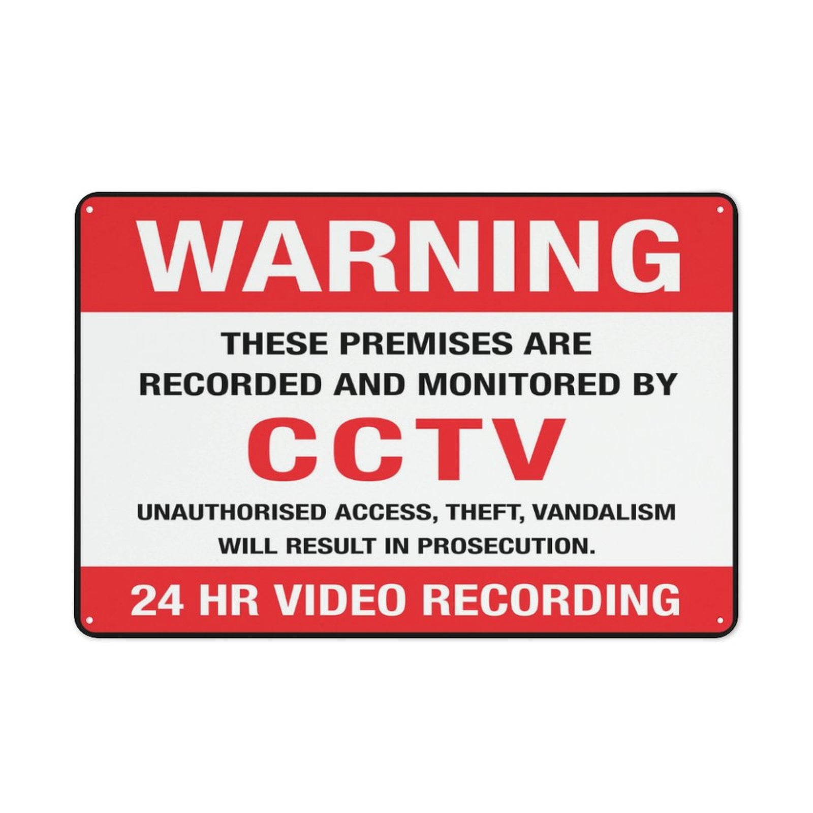 Warning 24 Hr Video Recording Safe Sign, Signs Outdoor, 12 X 8 In, Sign ...
