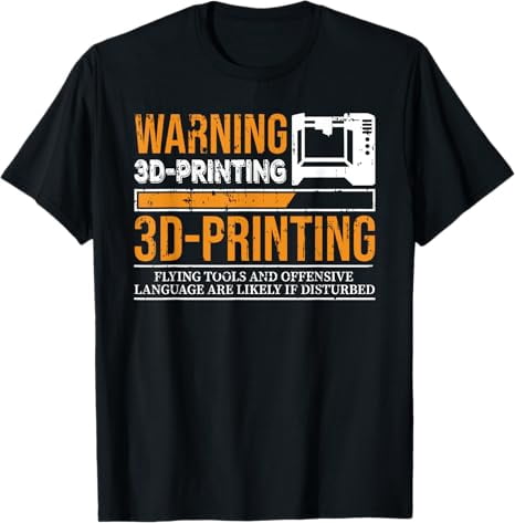 Warning 3D Printing In Progress 3D Printer T-Shirt - Walmart.com