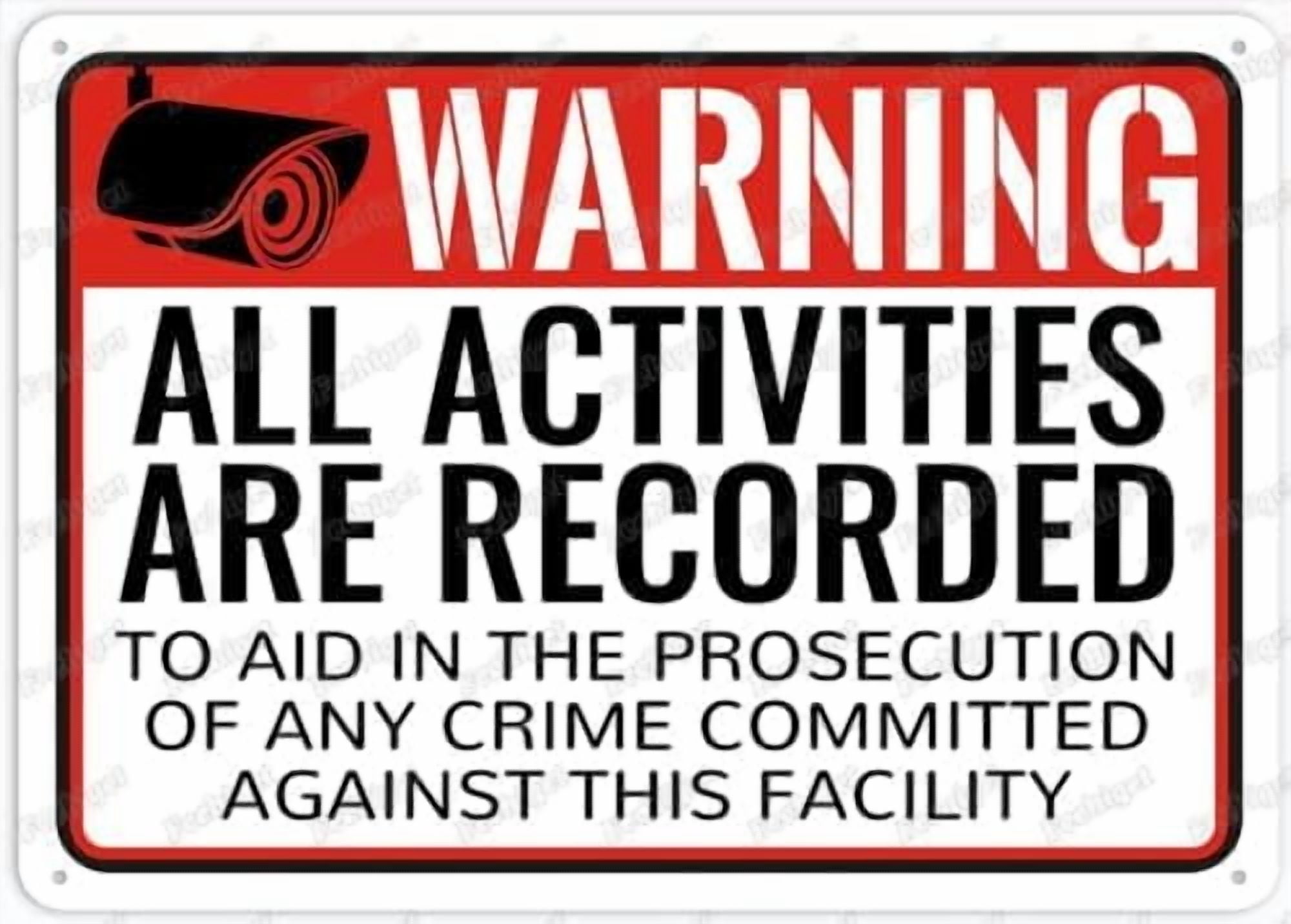 Warning All Activities Are Recorded To Aid In The Prosecution Of Any ...