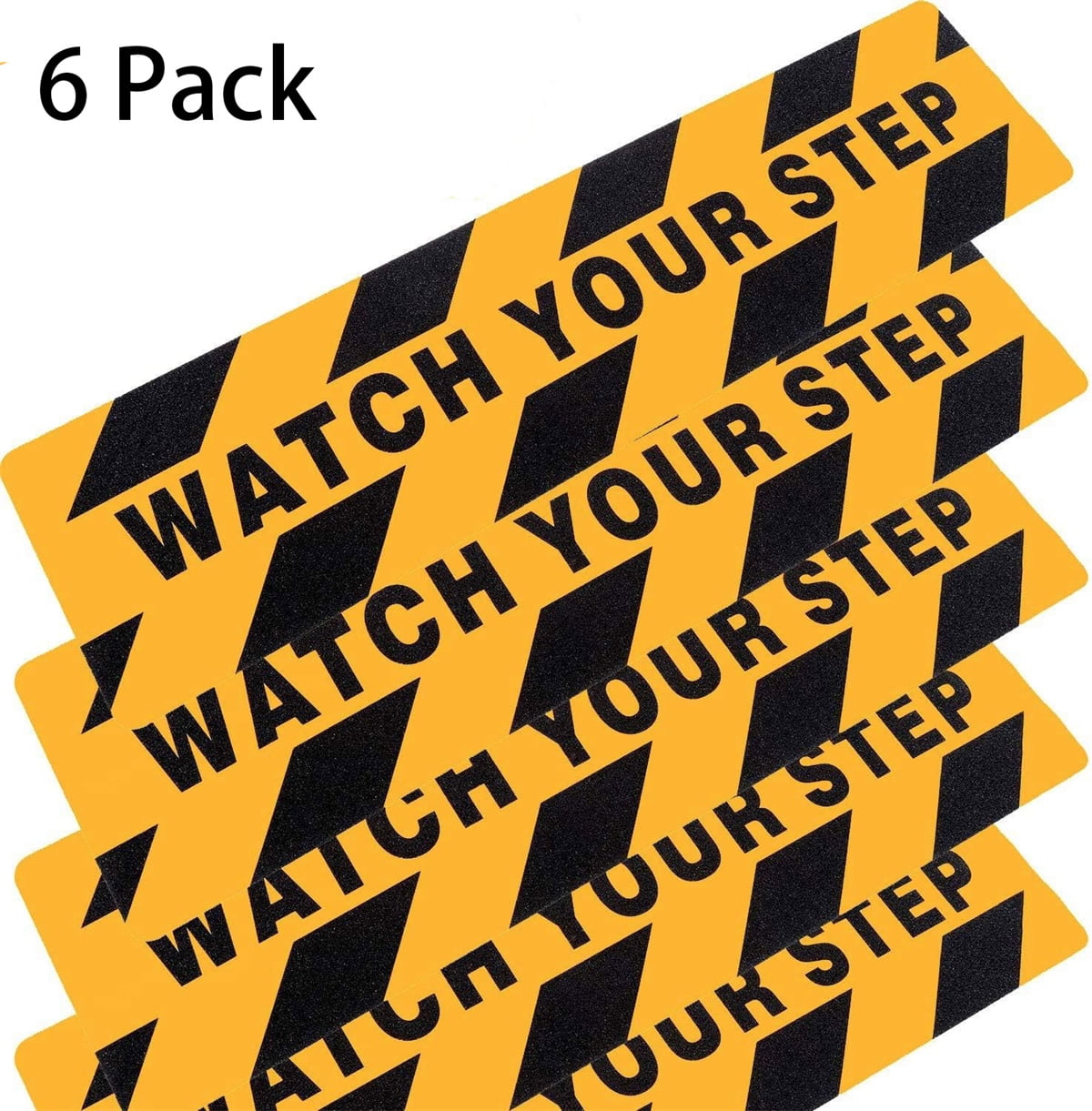 Warning Adhesive Tape for Stairs,Happon 6 Pack Watch Your Step Sign ...
