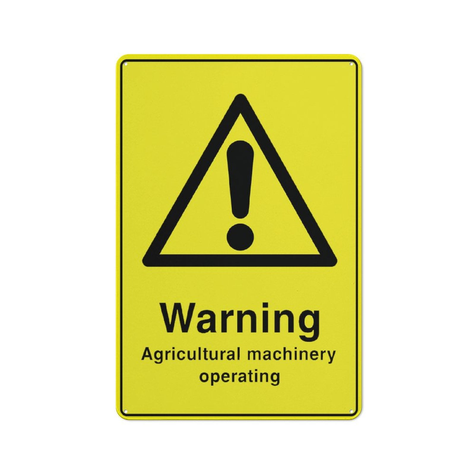 Warning Agricultural Machinery Operating Sign Outdoor Metal Sign - 12 X ...