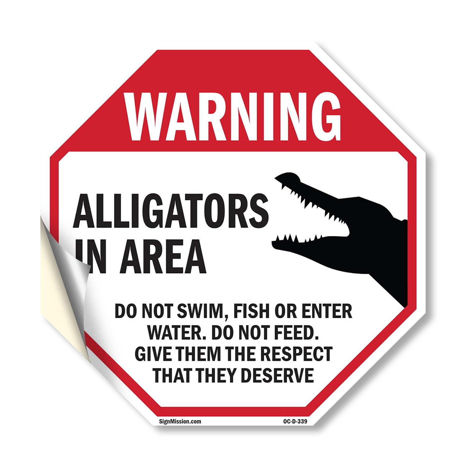Warning Alligators in Area Do Not Swim, Fish or Enter Water. Do Not ...