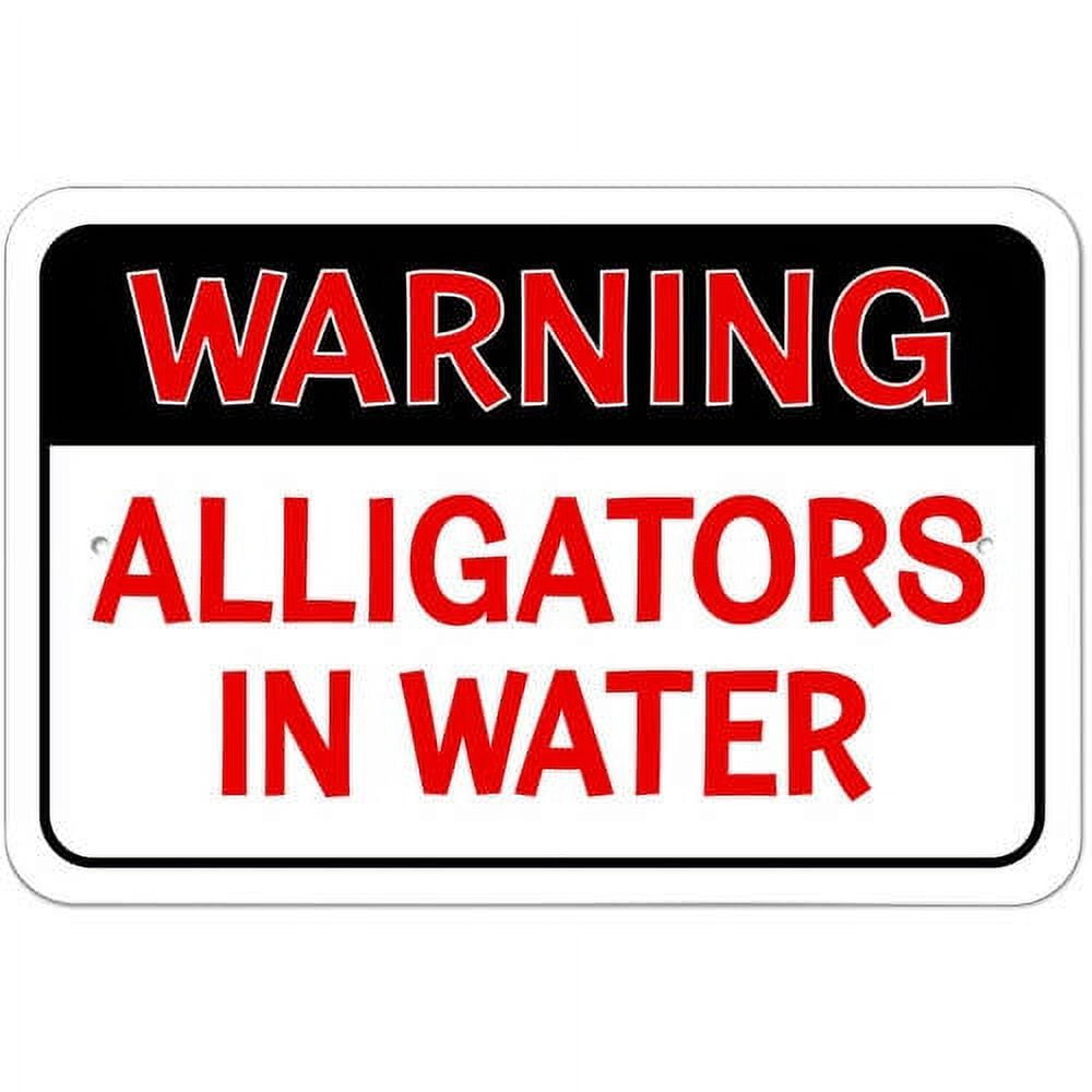Warning Alligators in Water Sign - Walmart.com