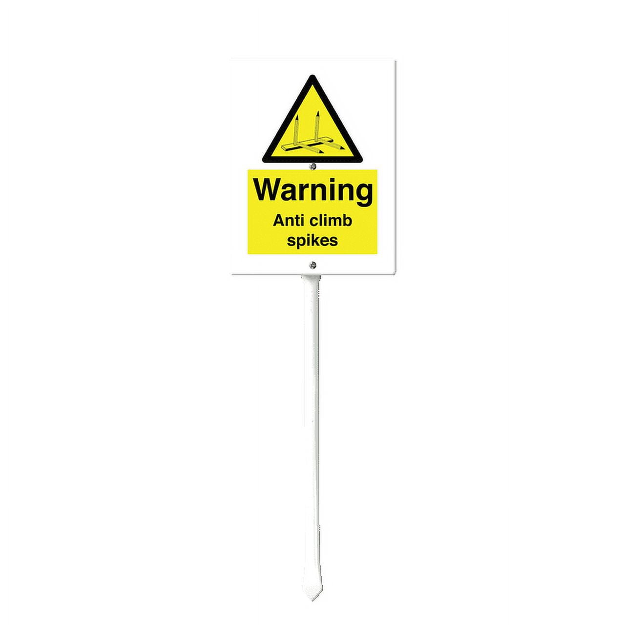 Warning Anti Climb Spikes Yard Sign With Stakes 4.6 x 6 inch，Aluminum ...