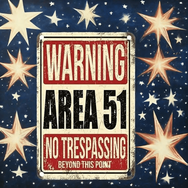 CIFbuy™ Area 51 Warning Metal Sign – Vintage No Trespassing Wall Art ...