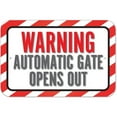 Warning Automatic Gate Opens Out Sign - Walmart.com