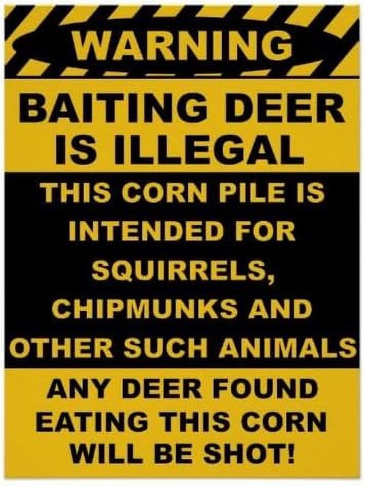 Warning Baiting Deer is Illegal Aluminum Weatherproof Metal Sign Tin ...