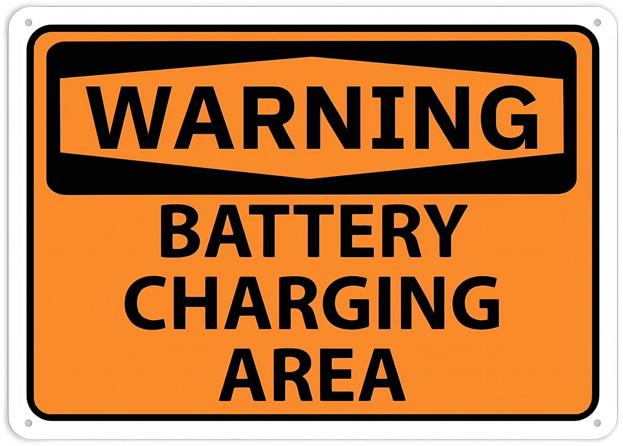 Warning Battery Charging Area Caution Safety Sign - 8"x12" Security ...