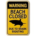 Warning Beach Closed Due to Shark Sighting Sign - Walmart.com