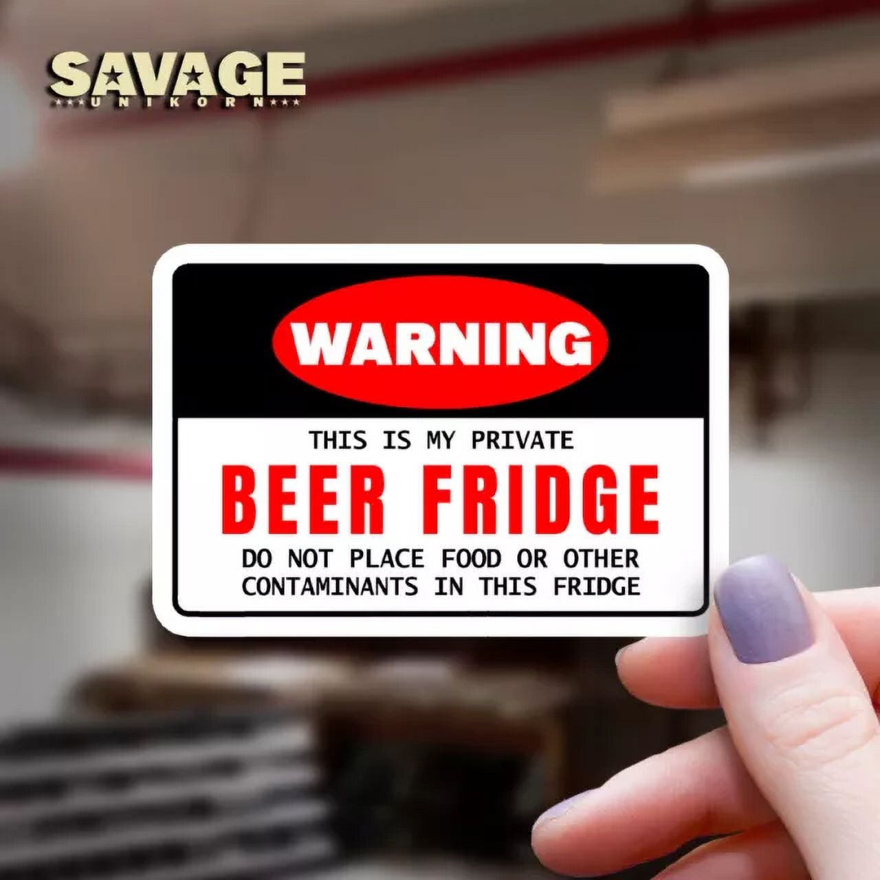 Warning Beer Fridge Sticker Beer Fridge Decal Beer Fridge Gift Phone ...