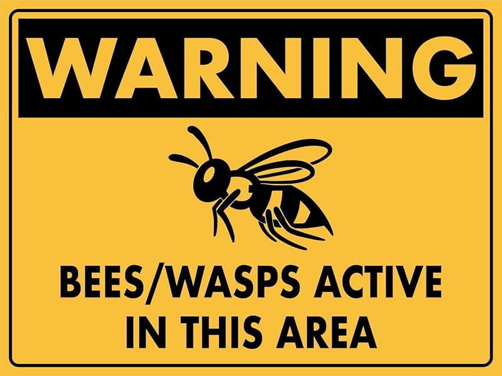 Warning Bees Wasps Active In This Area Sign Metal Tin Sign 8x12 Inches ...