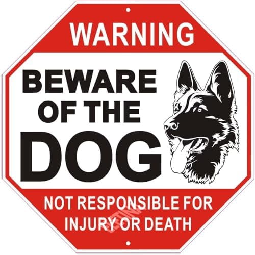 Warning Beware of Dog Not Responsible for Injury Or Death Warning Dog ...