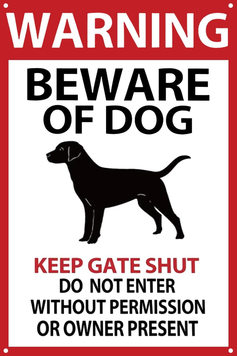 Warning Beware Of Dog Sign Dog Warning Signs For Fence Guard Dog On ...