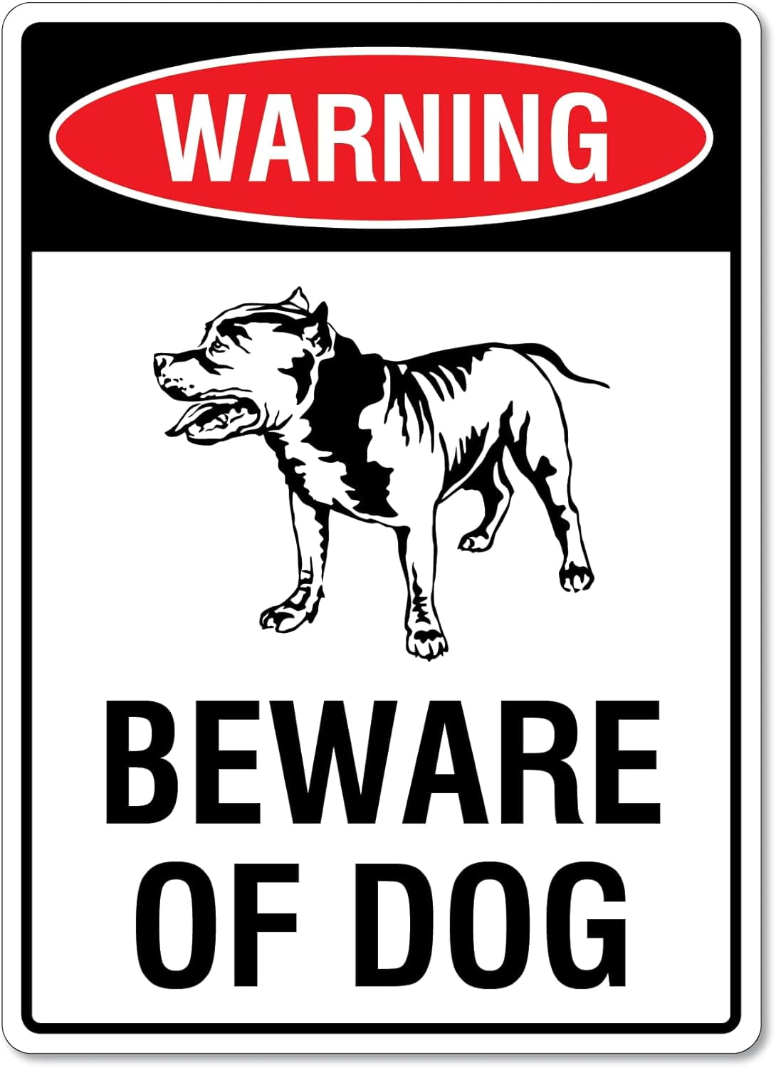 Warning Beware Of Dog Sign – Pitbull Animal Signs Dog Signs Beware of ...